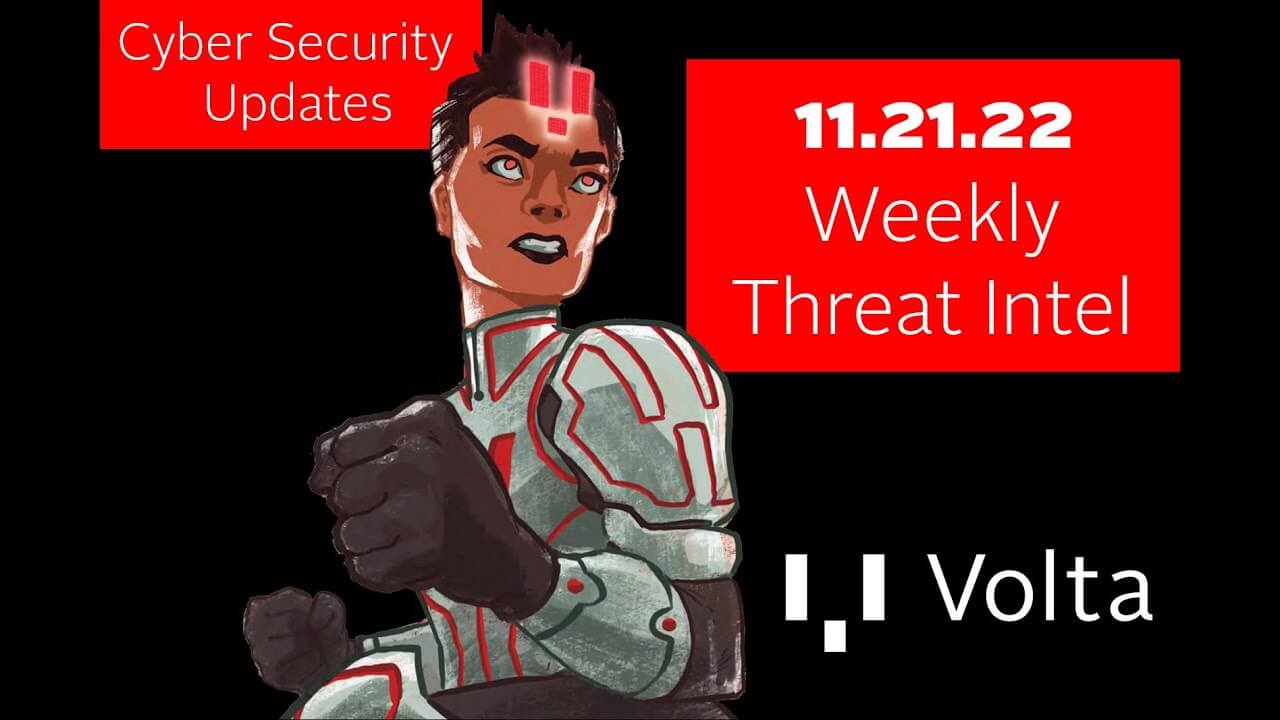 Volta Weekly Threat Intel: November 21, 2022 | Volta